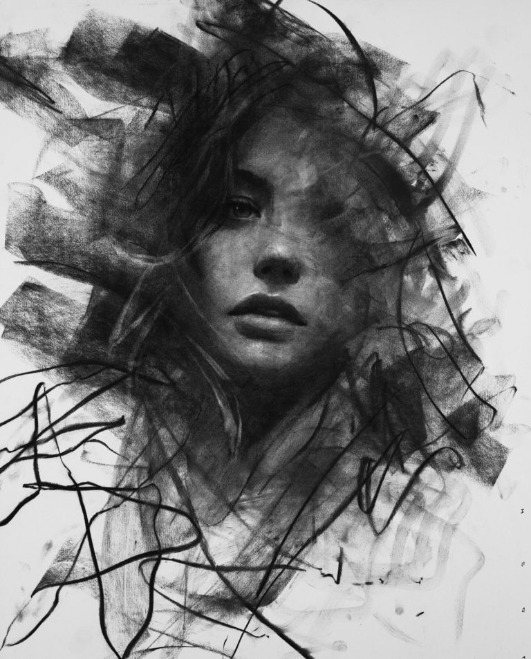 With His Visually Stunning Portraits Drawn Entirely In Charcoal, This ...