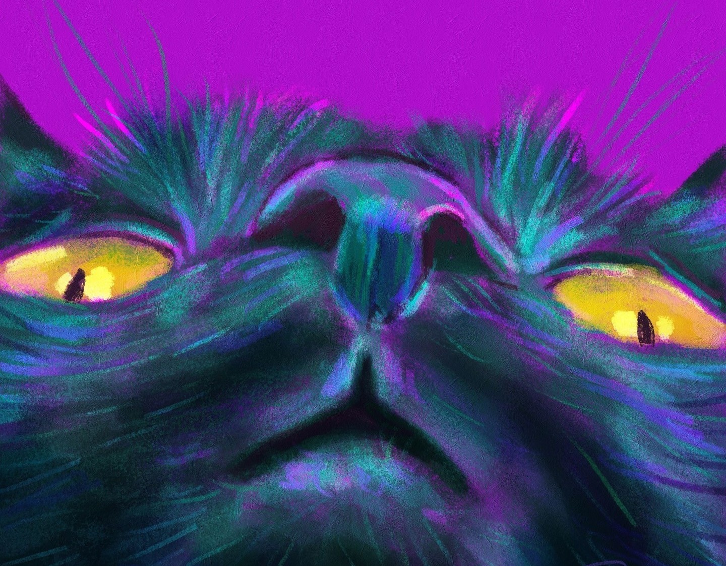 Close Encounters: This Artis Creates Whimsical Paintings Of Cats In ...