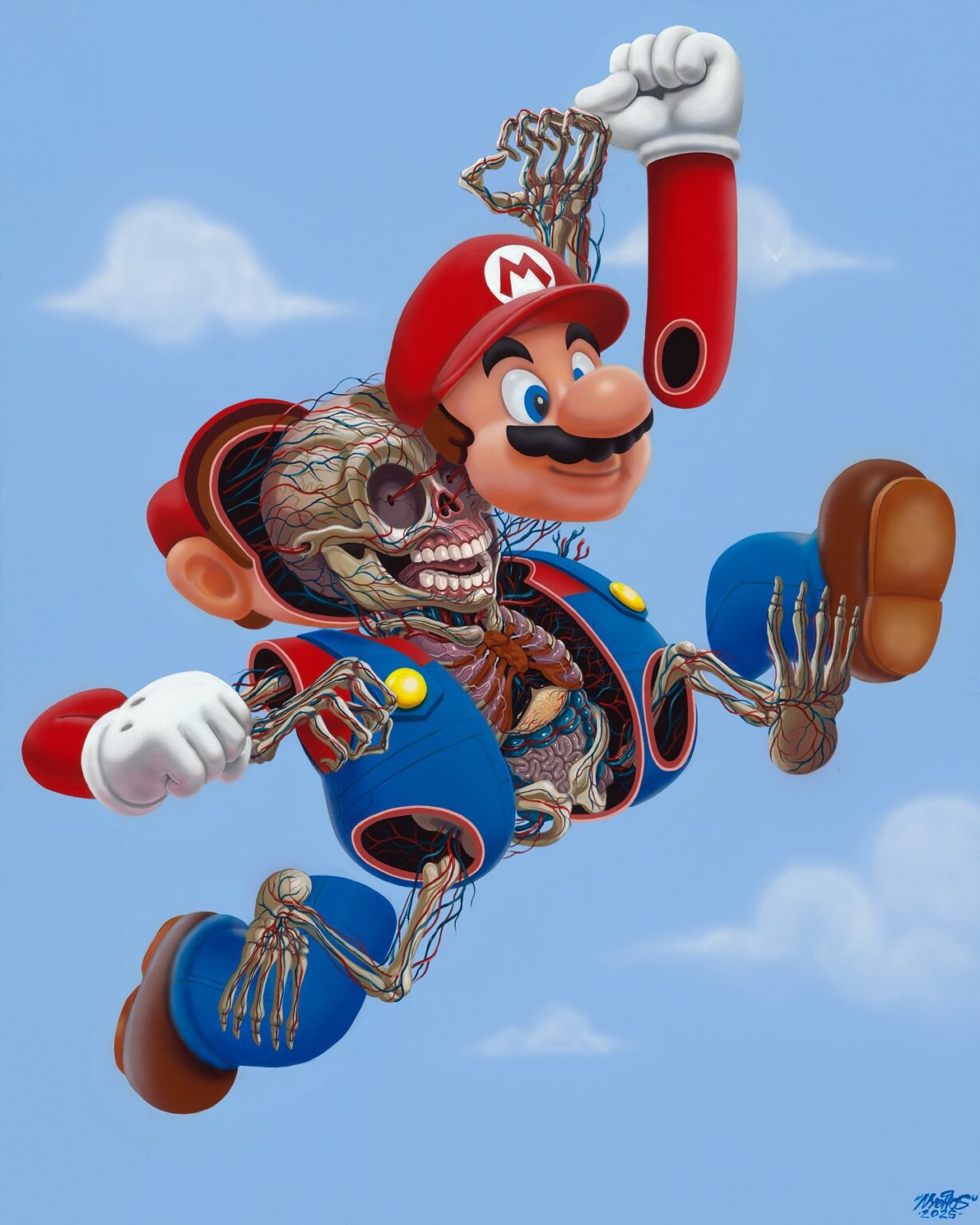 Artist Creates Giant Anatomical Murals With Dissected Humans, Animals ...