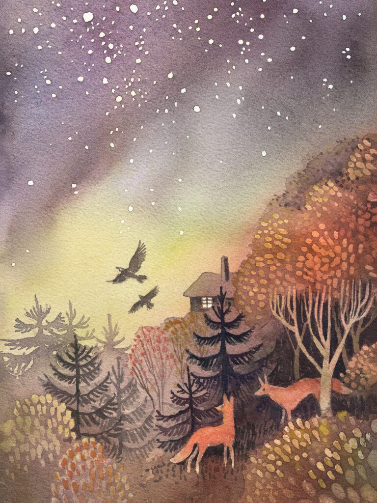 Finnish Illustrator Creates Dream‑like Forest Worlds With Watercolour ...