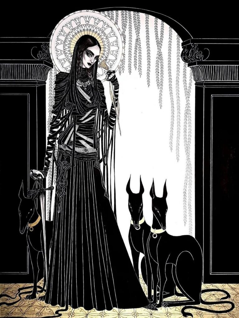 An Artist Draws Mythic Chimeras And Warrior Specters In Flat, Beardsley ...