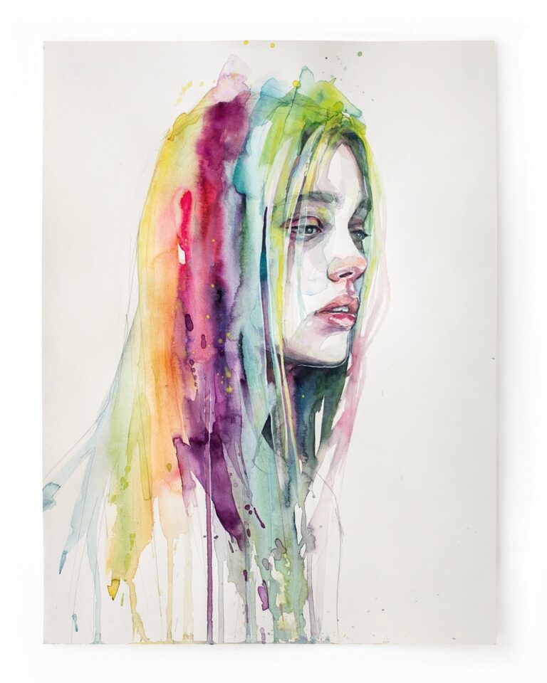 Beautiful Emotional Watercolor Portraits By Italian Artist Agnes Cecile ...