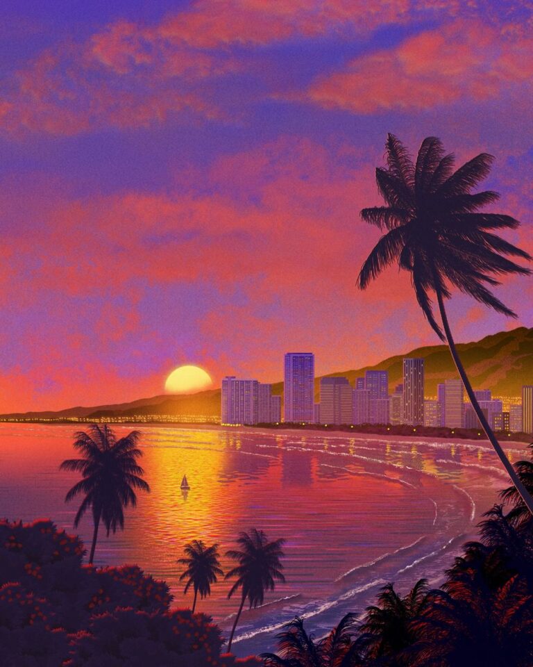 Alex Branicki Builds A Vaporwave World Full Of Light, Coastlines, And ...