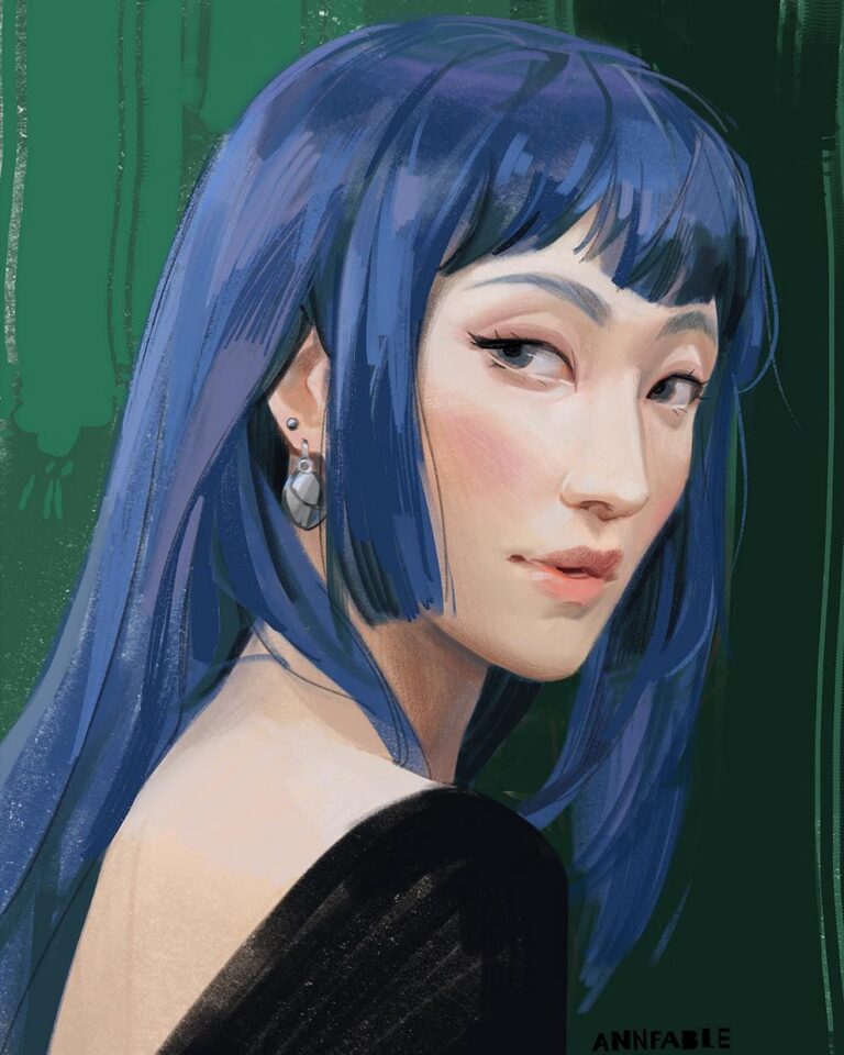 This Artist Creates A Distinctive Colorful Illustrations and Portraits ...